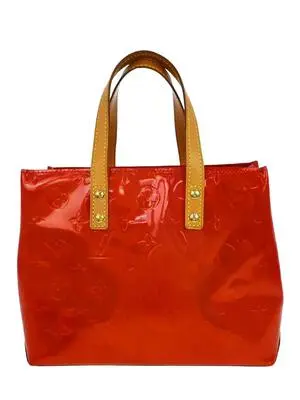 LOUIS VUITTON 2002 Embossed Leather Tote Handbag - Red