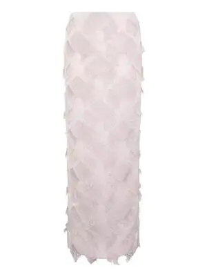 Paris Georgia Fringed Skirt - Neutrals