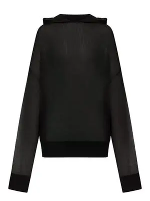 Rick Owens Hooded Long-sleeve Sweater - Black