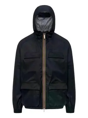 K-WAY Hooded Pocket Jacket Blue
