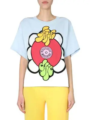 Moschino Printed T-Shirt Blue