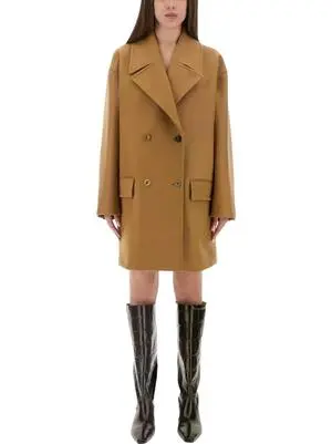 Moschino Double-breasted Coat - Neutrals