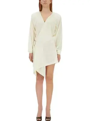 ATTICO Hurely Wrap Mini Dress
