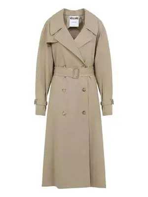 Moschino Belted Double-breasted Coat - Neutrals
