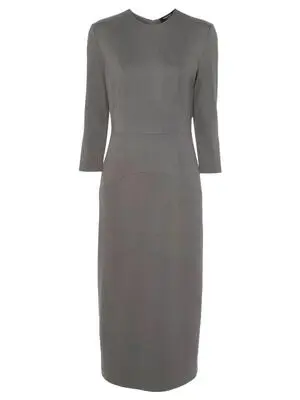 Fabiana Filippi Crew Neck Midi Dress - Grey