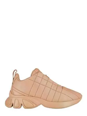 Burberry Lace-up Quilted Sneakers - Neutrals