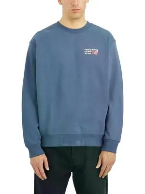 NEW BALANCE Athletics Premium Logo Crew Sweatshirt - Blue