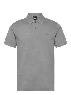 BOSS Pallas Cotton-piqué Polo Shirt Grey