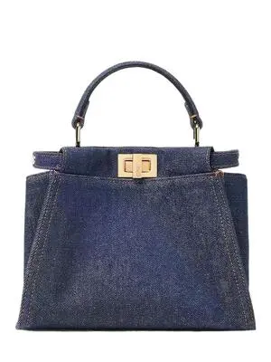 Fendi Small Peekaboo Top-handle Tote - Blue