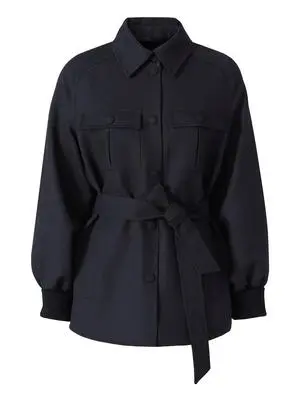 Mackage Eugenia Wool Gabardine Jacket - Navy