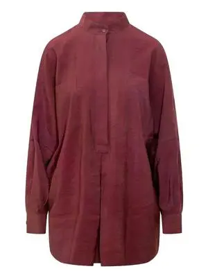 LE SULLY STUDIO Long-Sleeve Blouse Red
