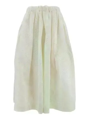 Comme Des Garçons Pleated Skirt - White