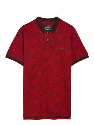 VIVIENNE WESTWOOD Graffiti-logo Polo Shirt - Red