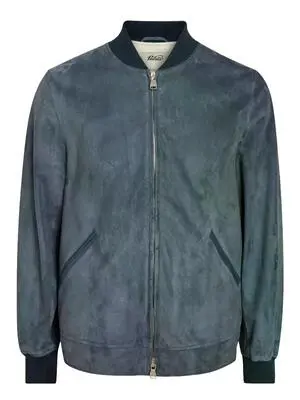 VALSTAR Evans Suede Bomber Jacket - Blue