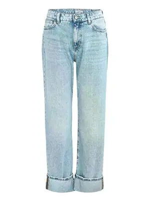 ICON DENIM LOS ANGELES Belt-loop Straight Leg Jeans - Blue