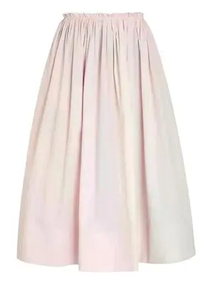 Gabriela Hearst Shiva Gathered Midi Skirt - Pink