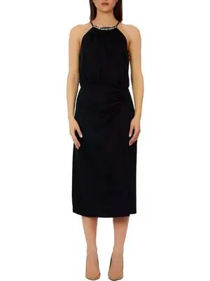 Liu Jo Embellished Midi Dress - Black