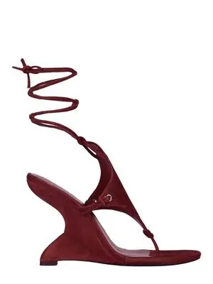 Jeffrey Campbell Pachouli Suede Sandals Red