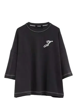 Jacquemus Contrast-stitching T-shirt - Blue