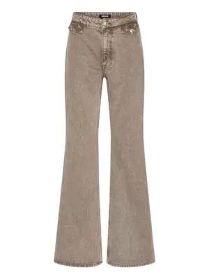 ROTATE BY BIRGER CHRISTENSEN High-waisted Flared Leg Jeans - Grey