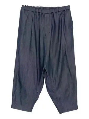 Comme Des Garçons Elasticated-waistband Dropped-crotch Trousers - Blue