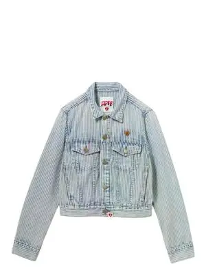 AAPE BY *A BATHING APE Striped Logo-patched Jacket - Blue