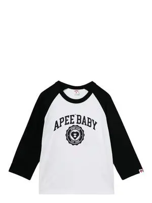 AAPE BY *A BATHING APE Logo-print Raglan Sleeve T-shirt - Black