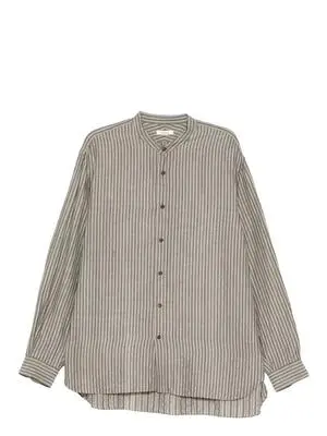 CALMLENCE Striped Shirt - Grey