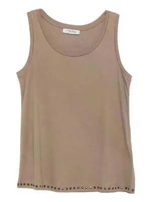 Max Mara Stud-embellished Tank Top - Brown