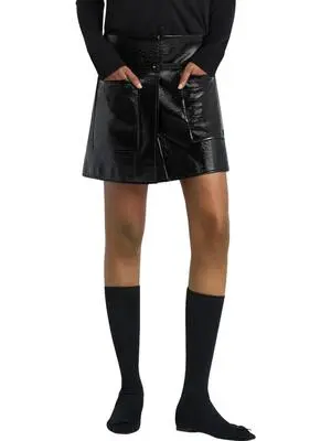 COURREGES Flap-pocket Mini Skirt - Black