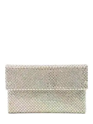 TWENTY FOURHAITCH Embellished Clutch Bag - Silver