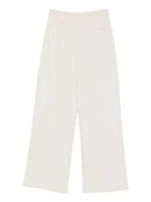 Max Mara Cotton Wide-leg Trousers - Beige