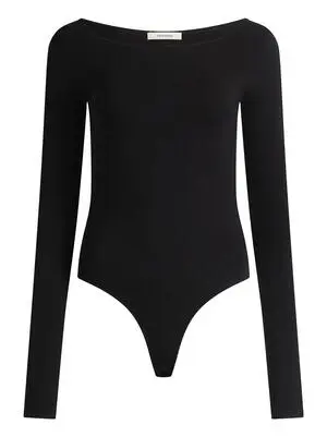 ENTIRE STUDIOS Scoop Neck Bodysuit - Black
