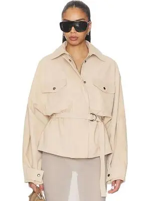 EAVES X Jasmine Tookes Lina Belted Jacket - Brown
