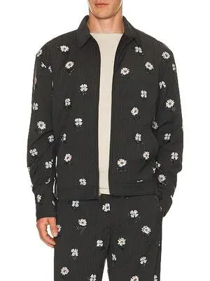 HONOR THE GIFT Flowers Beaded Jacket - Black