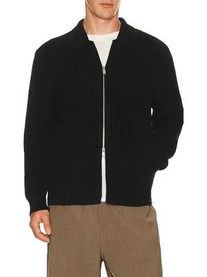 Theory Full Zip Knit Jacket - Black
