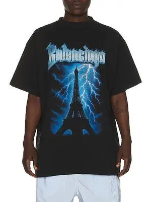 Balenciaga Oversized T-shirt - Black