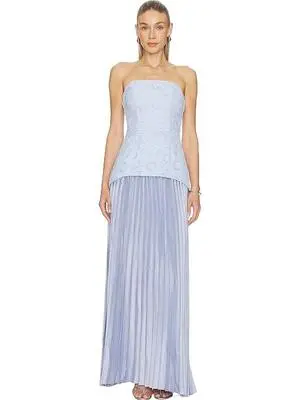 ELLIATT Lacy Strapless Gown - Blue