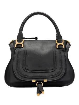 Chloé Marcie Medium Grained Leather Tote - Black