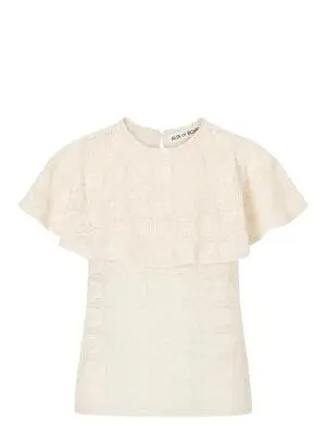 Alix Of Bohemia Elsie Daisy Cotton-lace Blouse - Neutrals