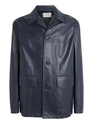 SYSTEM Leather Jacket - Blue