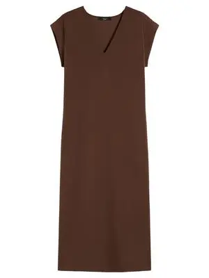 Max Mara Jersey Midi Dress - Brown