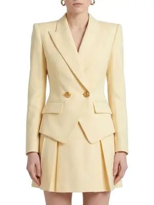 Balmain Double Breasted Jacket - Yellow