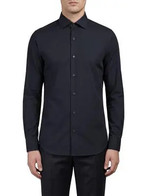 TINTORIA MATTEI 954 Stretch Cotton Shirt - Black