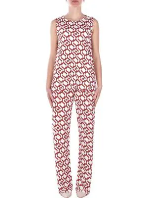 Max Mara Sleeveless Printed Top - Beige