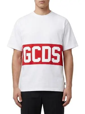 Gcds Cotton T-shirt With Logo - White