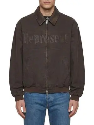 REPRESENT Roscoe Cotton Bomber Jacket - Brown