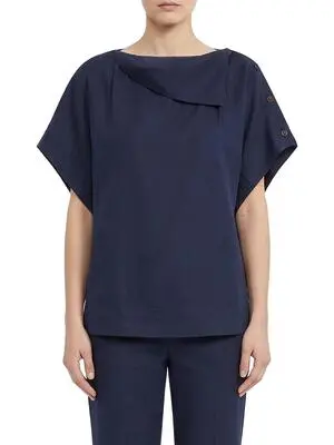 Soeur Cotton And Linen Blend T-shirt - Blue