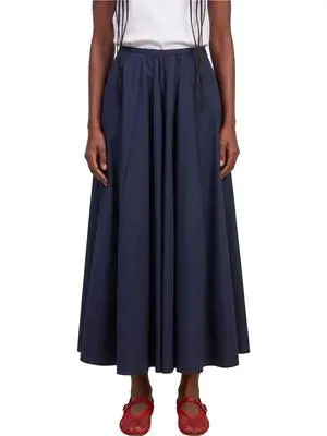 Aspesi Aspesi Cotton Midi Skirt Blue