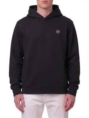 Philipp Plein Cotton Hooded Sweatshirt - Black